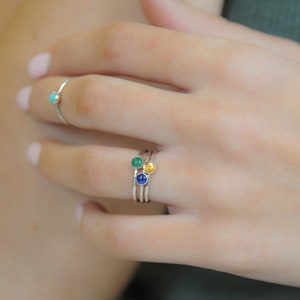 Dainty Birthstone Ring / Birthstone Jewelry / Gift for Mom / Mother's ...