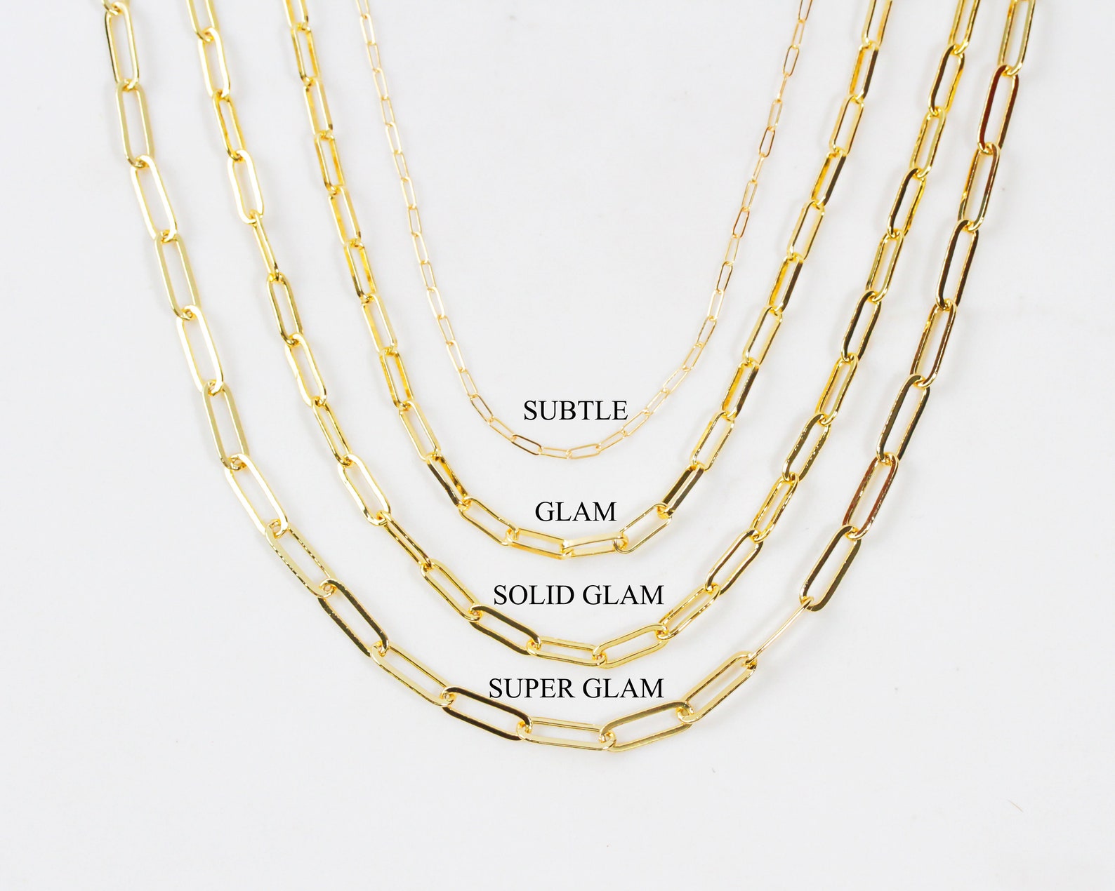 Paperclip Chain Necklace/ Paperclip Layering Necklace / - Etsy