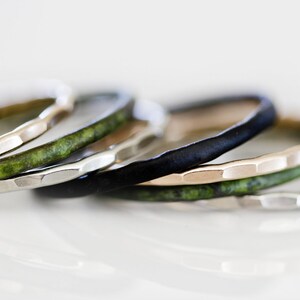 Patina Stacking Rings / Thin Rings / Stackable Rings / Stack / Patina / Silver Stack Ring ...