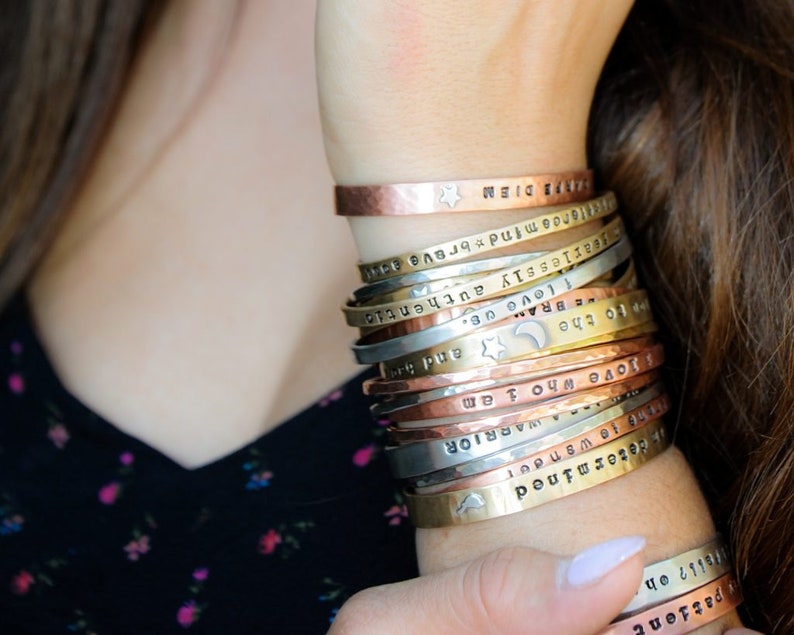 Silver Cuff / Stacking Bracelet / Stackable Bracelets / Cuffs | Etsy