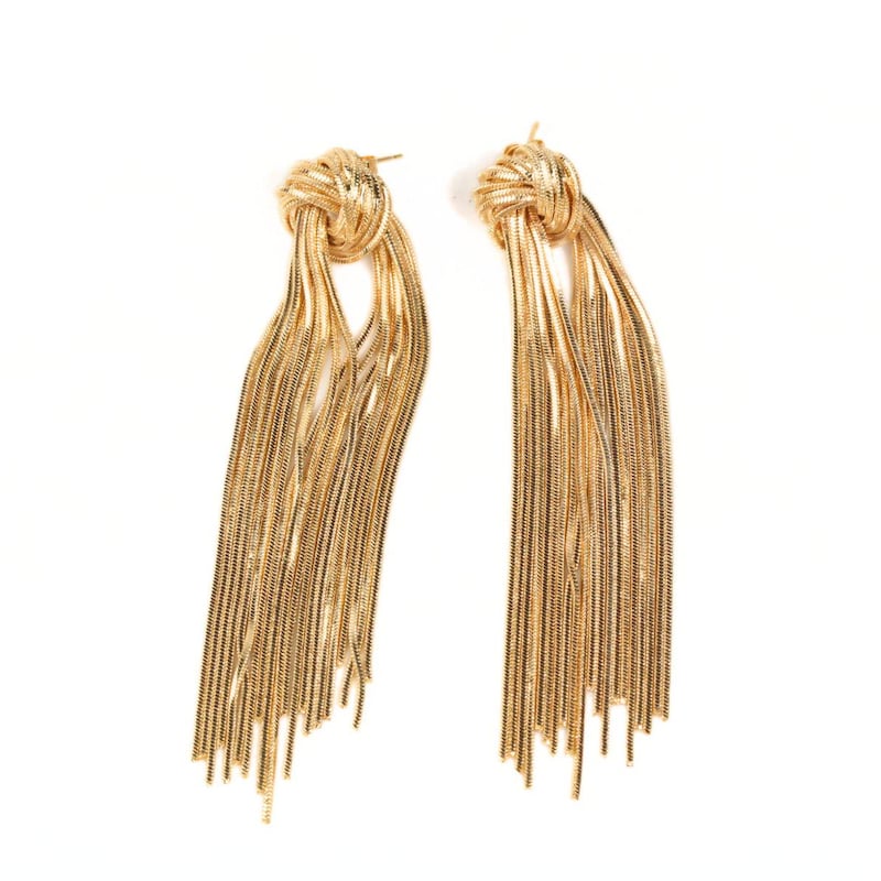Knot Earring Long Dangle - Etsy