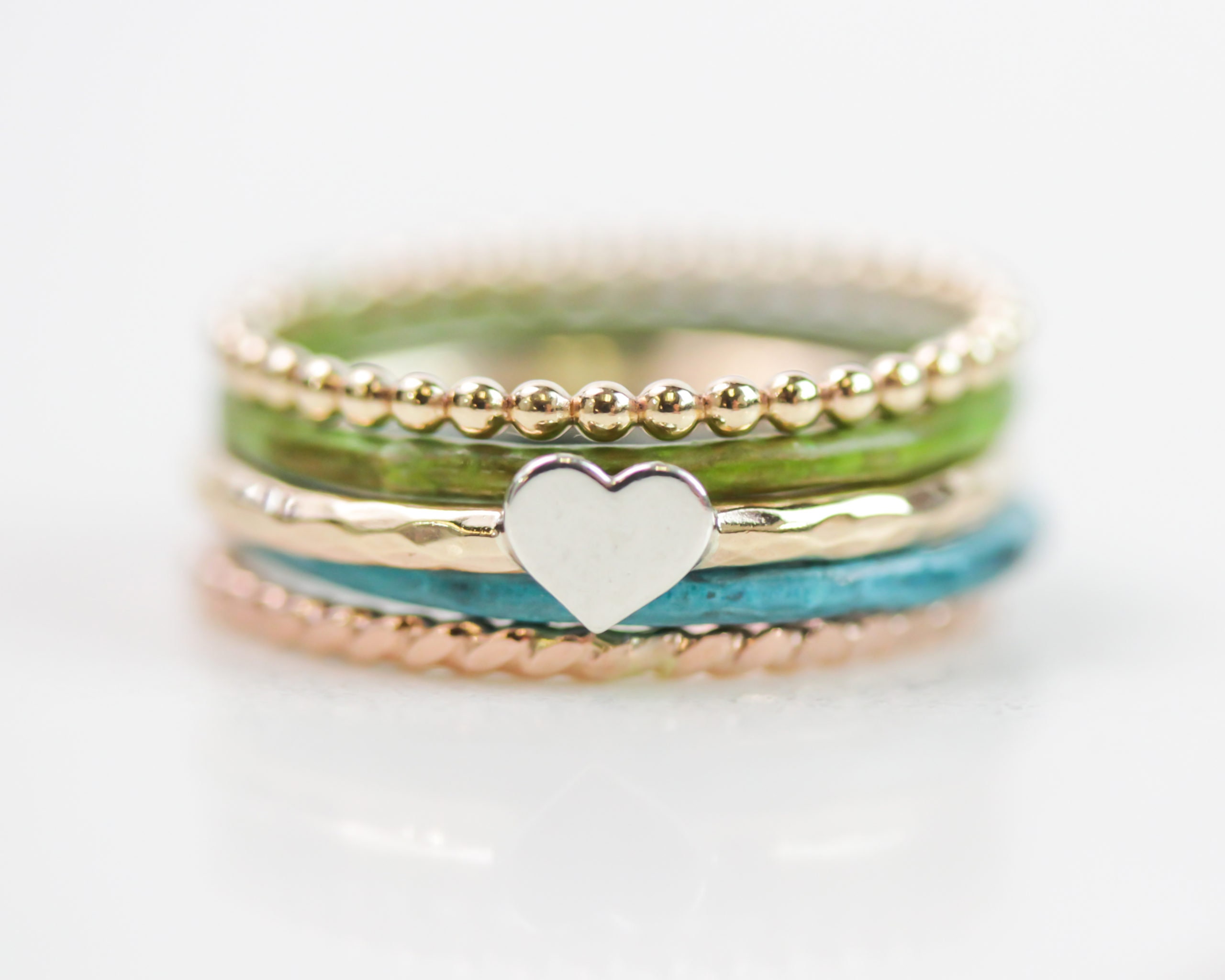 Keystone Shape Rings / Shape Rings / Simple Rings / Summer | Etsy