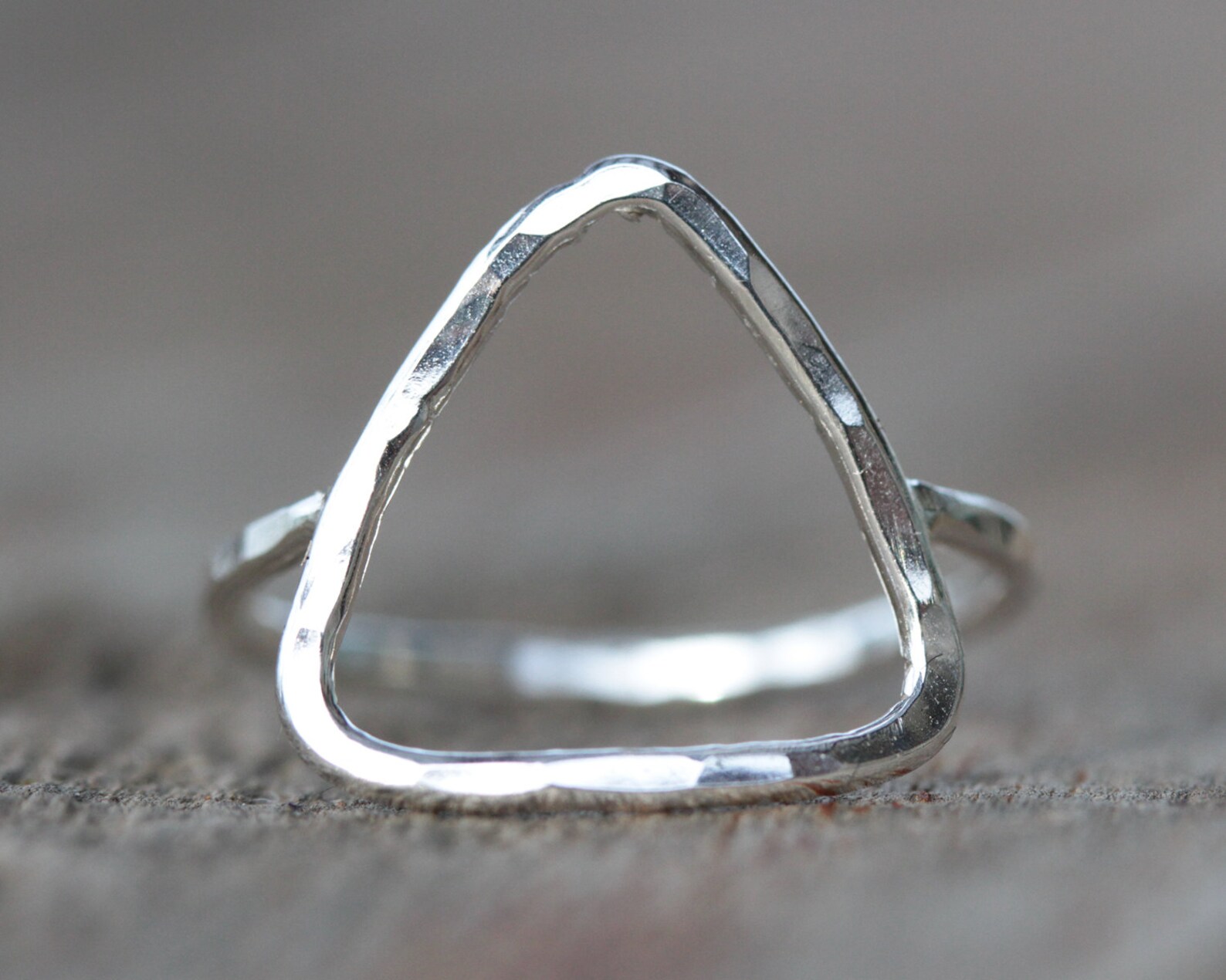 Triangle Ring / Simple Ring / Simple Delta Ring / Open Delta - Etsy