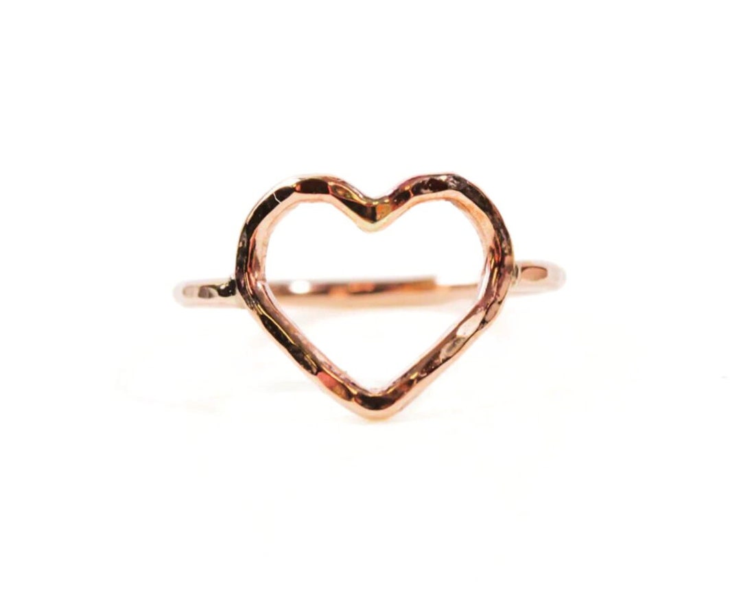 Pinky Ring / Mini Heart Ring / Petite Heart Ring / Midi Ring / Toe Ring ...