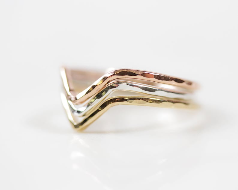 Chevron Ring / V Ring / Stacking V Ring / Chevron / Gold - Etsy