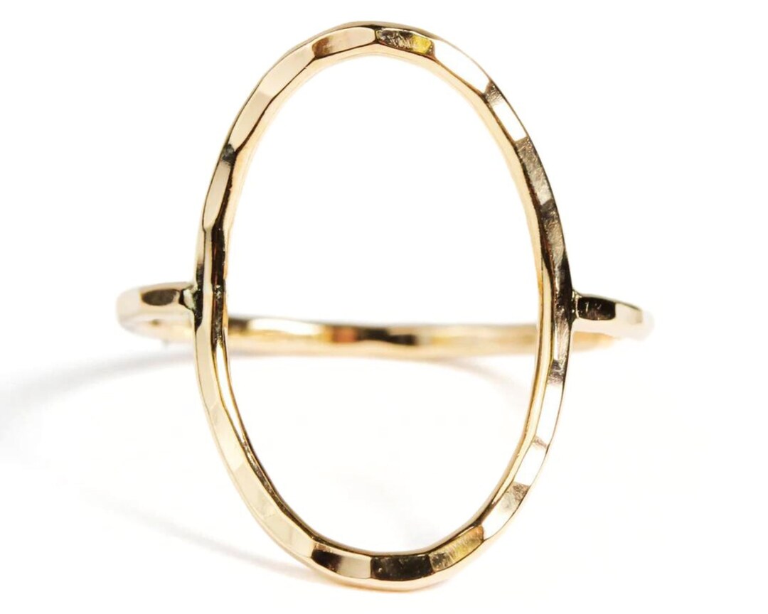 Oval Ring / Simple Oval Ring / Elegant Oval Ring / Gold Ring / Gift for ...