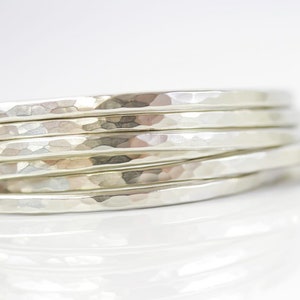 Silver Cuff / Stacking Bracelet / Stackable Bracelets / Cuffs - Etsy
