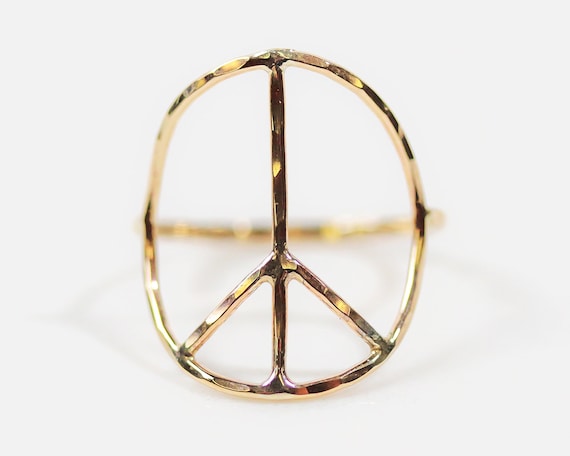 Peace Ring / Peace Sign Ring / Open Shape Ring / Handmade - Etsy