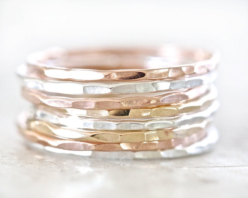 Stacking Ring Set / Stacking Rings / Stacking Rings for Women - Etsy