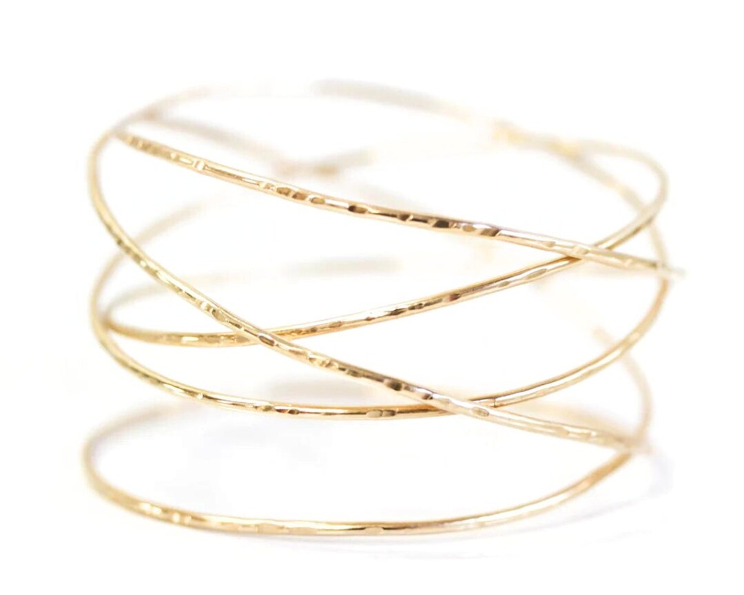 Wrap Bangle / Silver Bangle / Gold Bangle / Bangle Bracelet - Etsy