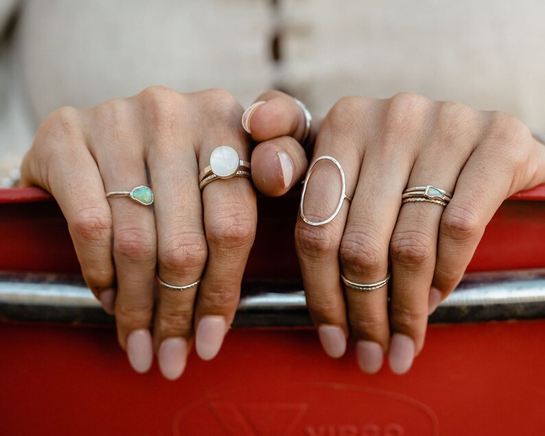 Large Open Circle Oval Ring / Oversized Oval Ring / Gift for - Etsy