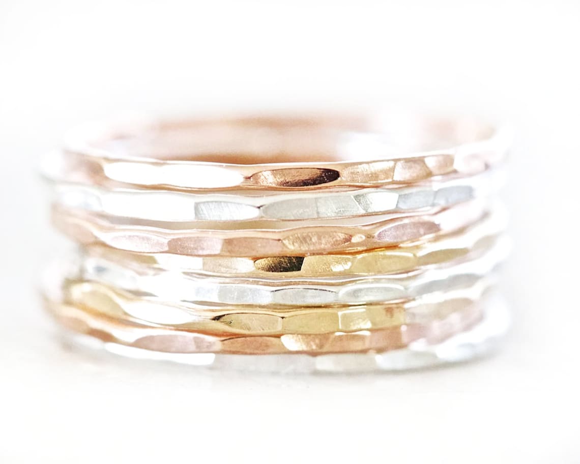Stacking Ring Set / Stacking Rings / Stacking Rings for Women - Etsy
