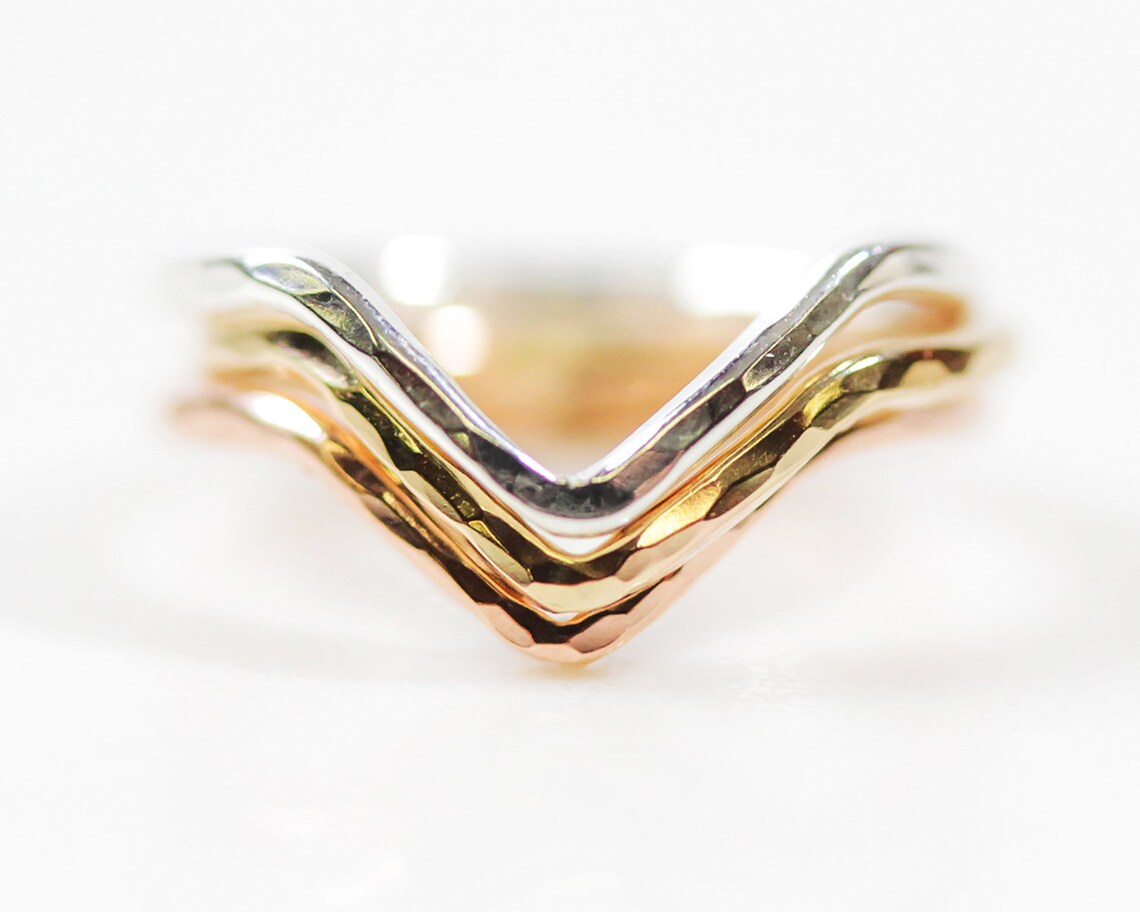 Chevron Ring / V Ring / Stacking V Ring / Chevron / Gold - Etsy