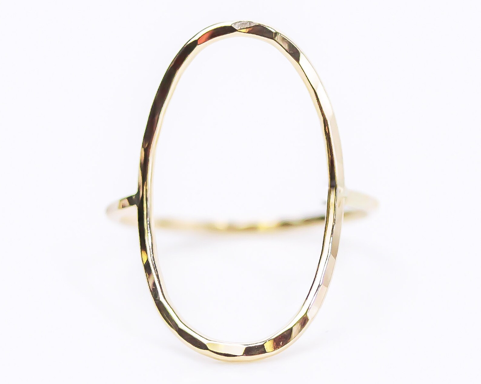Large Open Circle Oval Ring / Oversized Oval Ring / Gift for - Etsy