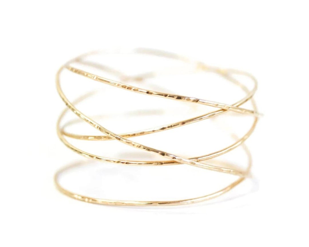 Wrap Bangle / Silver Bangle / Gold Bangle / Bangle Bracelet for Women ...