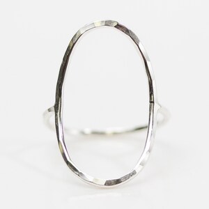 Open Oval Ring Bold Minimalist Jewelry: Oversized Negative Space Band ...
