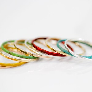 Stacking Rings / Thin Stacking Rings / Patina Stackable Rings / Stack / Silver Stack Ring ...