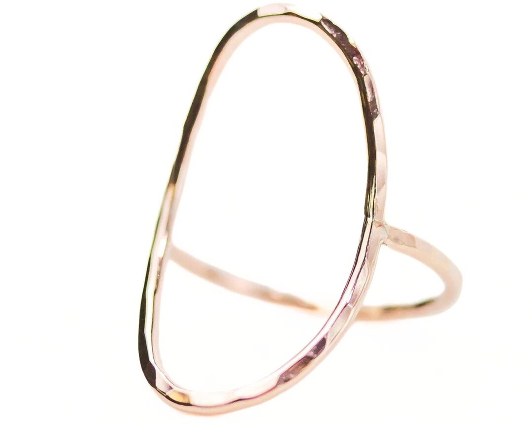 Large Open Circle Oval Ring / Oversized Oval Ring / Gift for Her ...