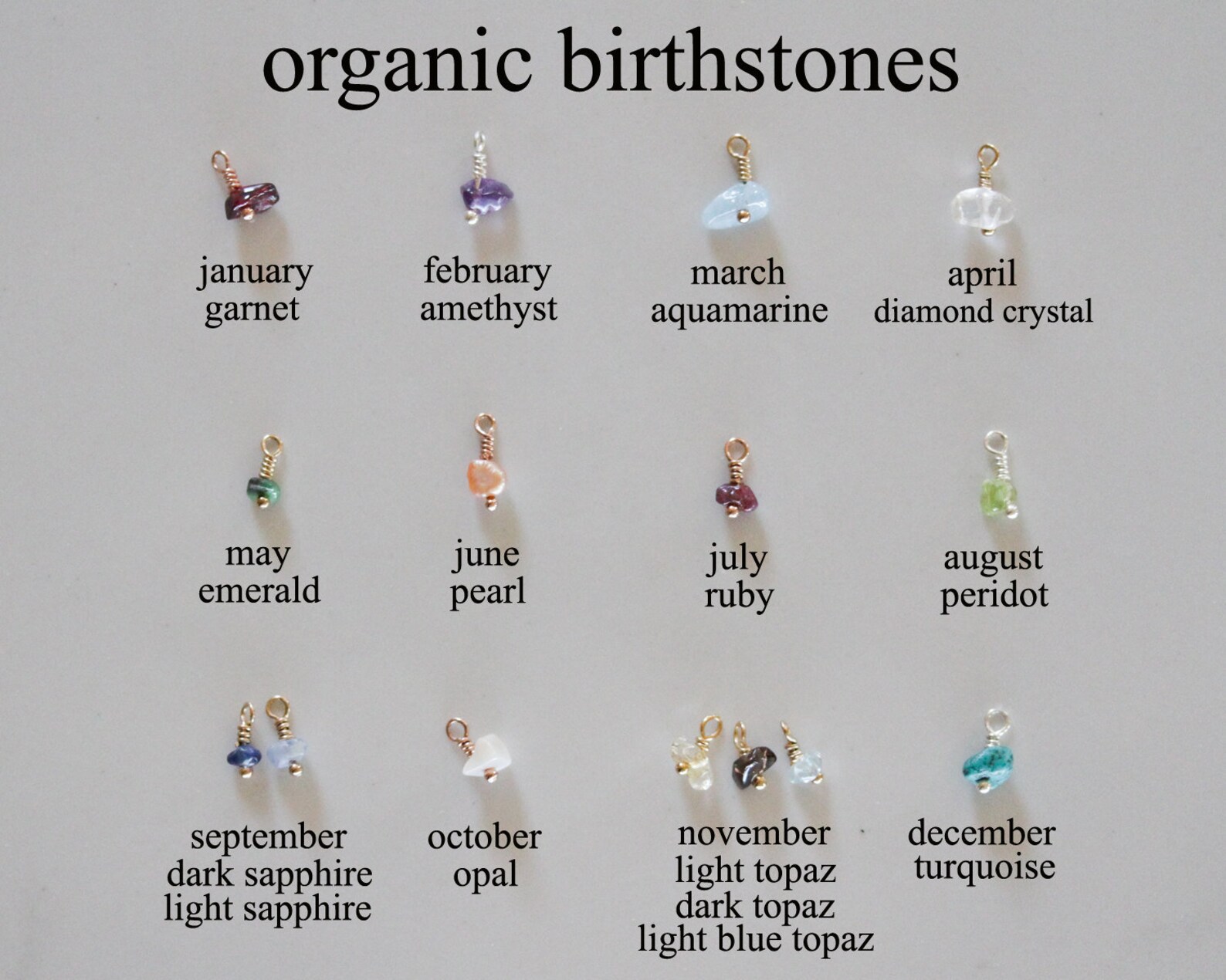 Birthstone Necklace / Drop Necklace / Personalized Necklace / | Etsy