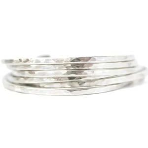 Silver Cuff / Stacking Bracelet / Stackable Bracelets / Cuffs / Gift ...