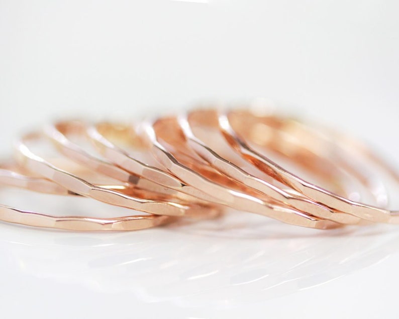 Rose Gold Ring / Stacking Rose Gold / Simple Stacking / - Etsy