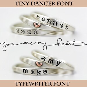 Personalized Ring / Personalized Gift / Gift for Mom / Kids Name Ring ...