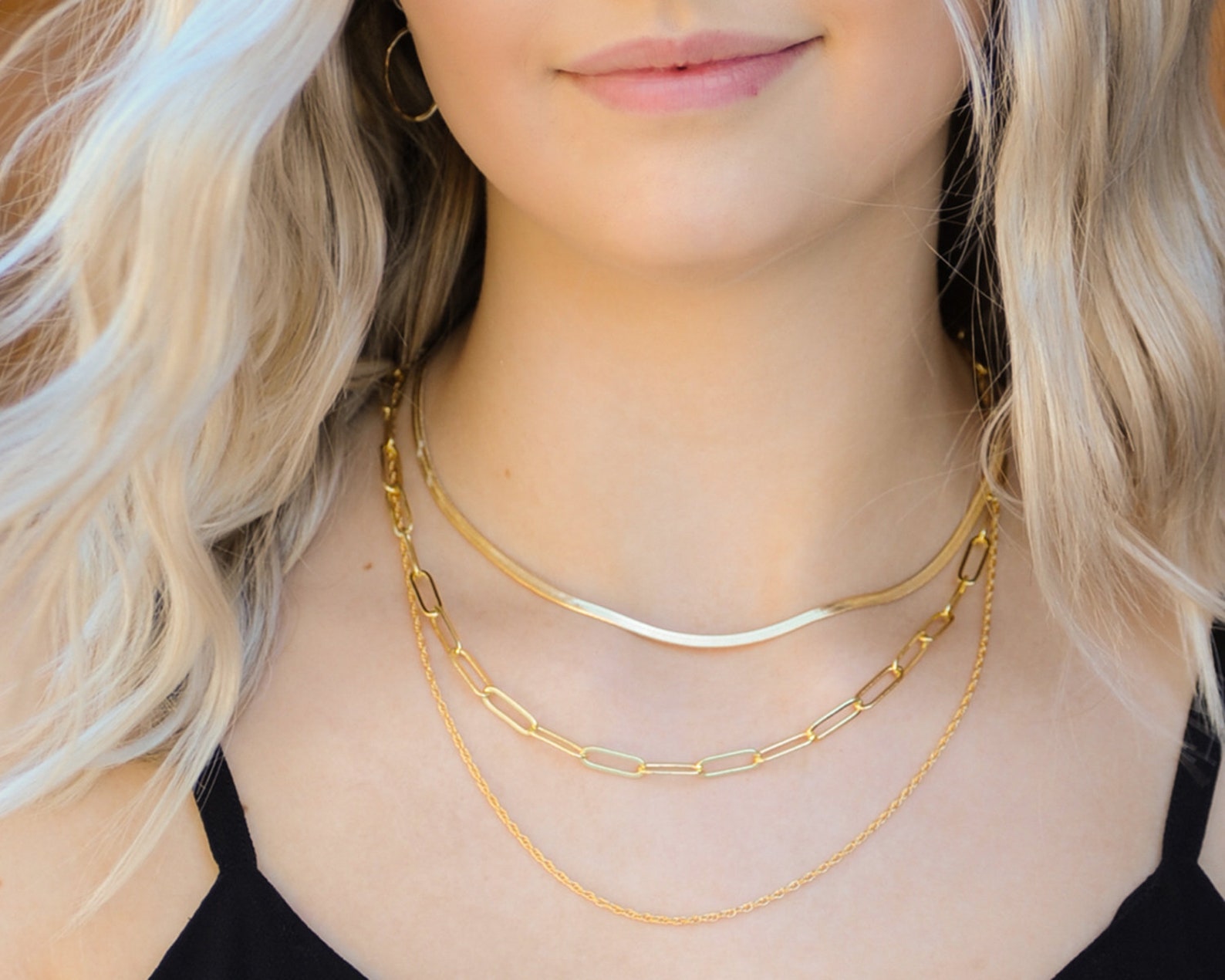 Paperclip Chain Necklace/ Paperclip Layering Necklace / - Etsy