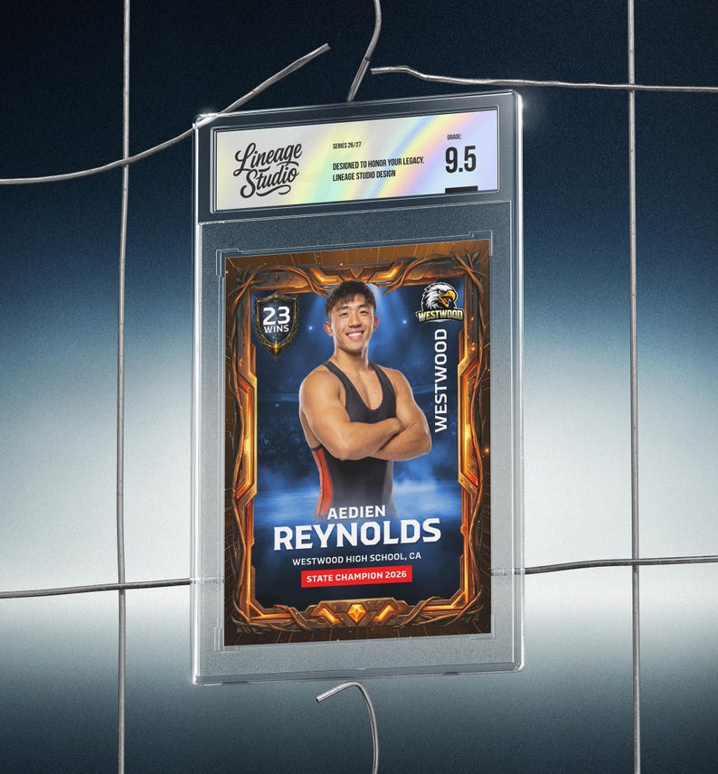 Wrestling Trading Card Template | Canva Editable Sports Card 2.5x3.5 ...
