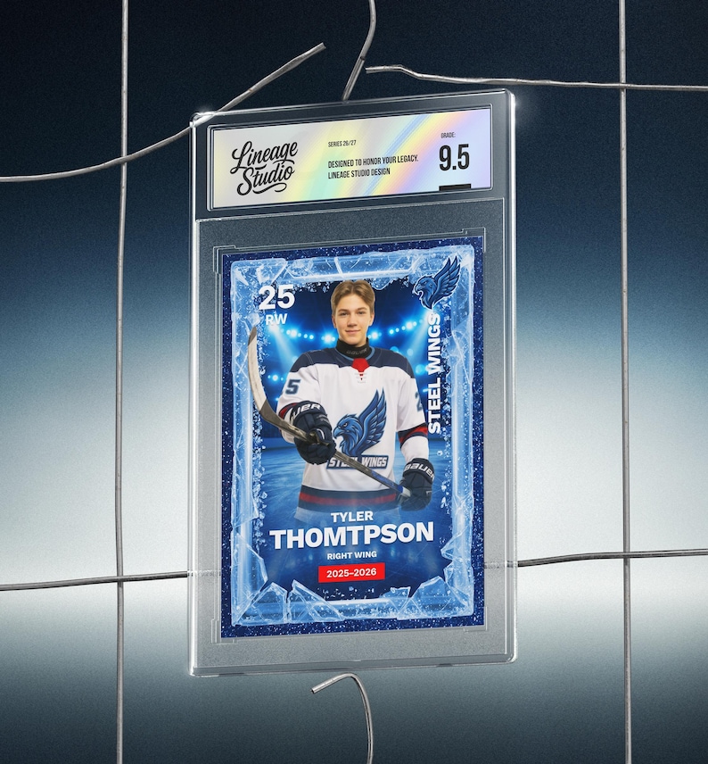 Editable Canva Hockey Trading Card Template: Sports Card 2.5x3.5" and ...