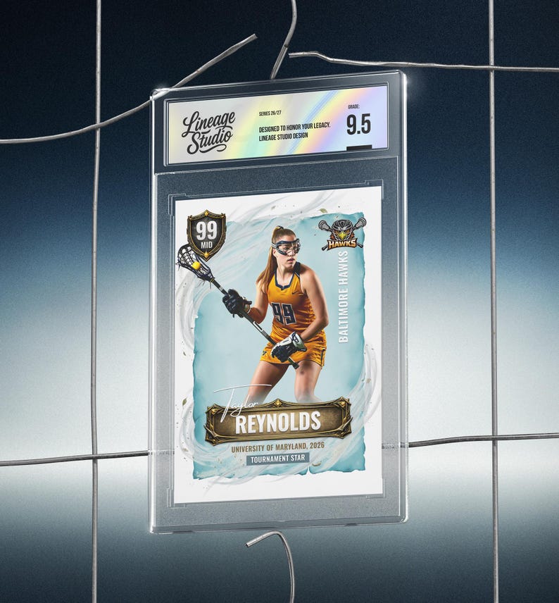 Editable Lacrosse Trading Card Template PSD | Sports Card & Poster ...