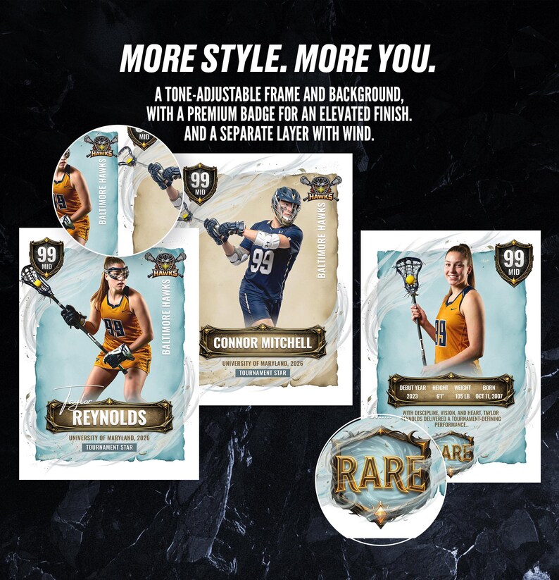 Editable Lacrosse Trading Card Template PSD | Sports Card & Poster ...