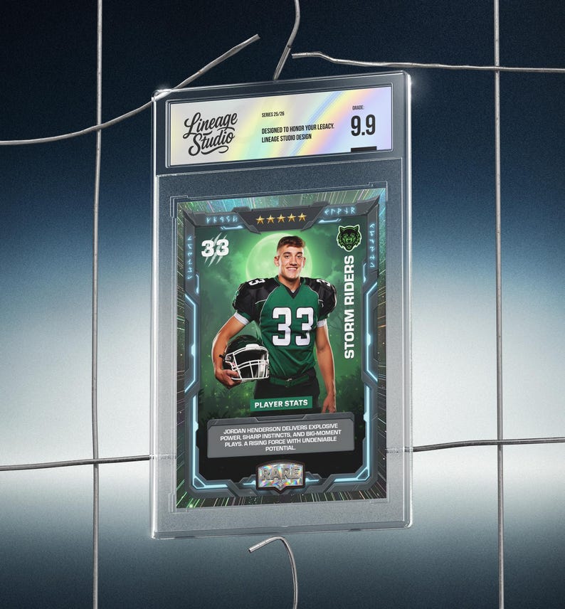 Editable Football Trading Card Template: Sports Card 2.5x3.5" and 5x7 ...