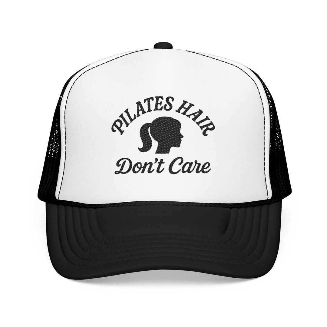 Pilates Hair Don't Care Trucker Hat - Embroidered Fitness Cap - Etsy