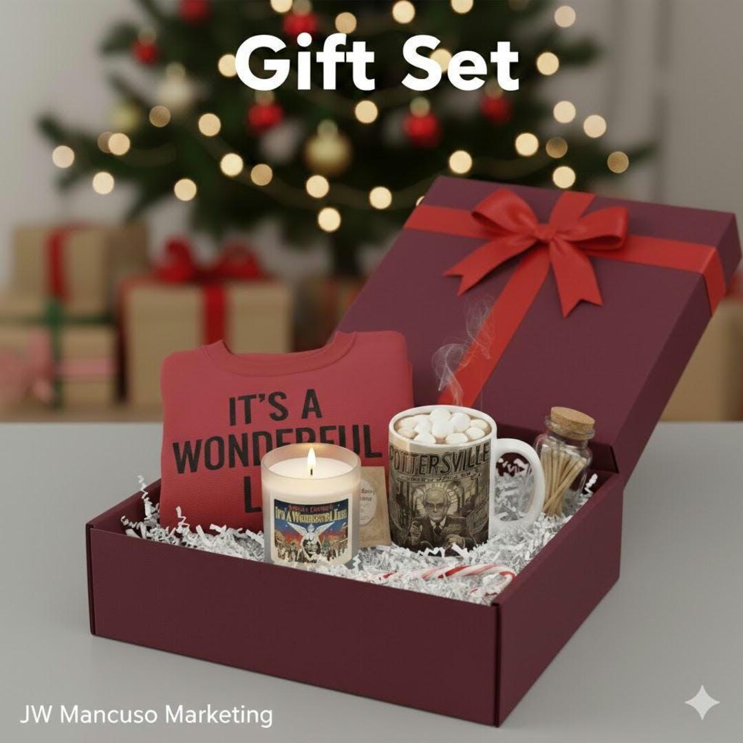 It's a Wonderful Life Gift Set, Cozy Christmas Hygge Box, Classic Movie ...