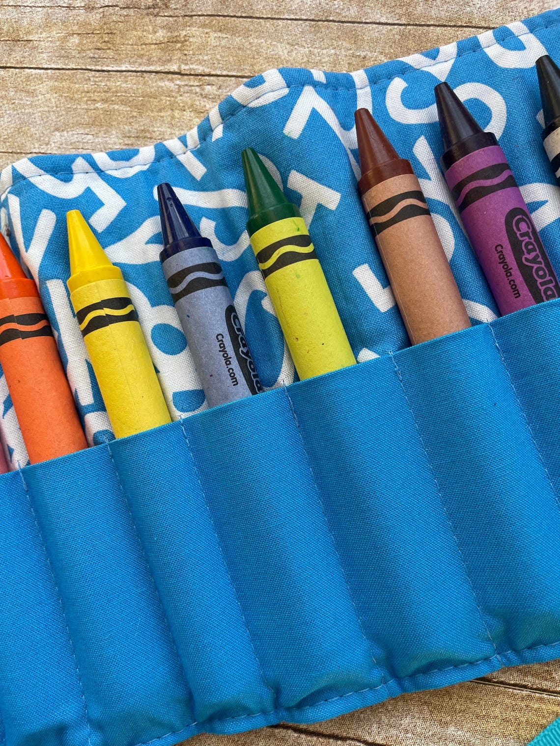 Crayon Roll / Numbers & Letters / Ready to Ship - Etsy