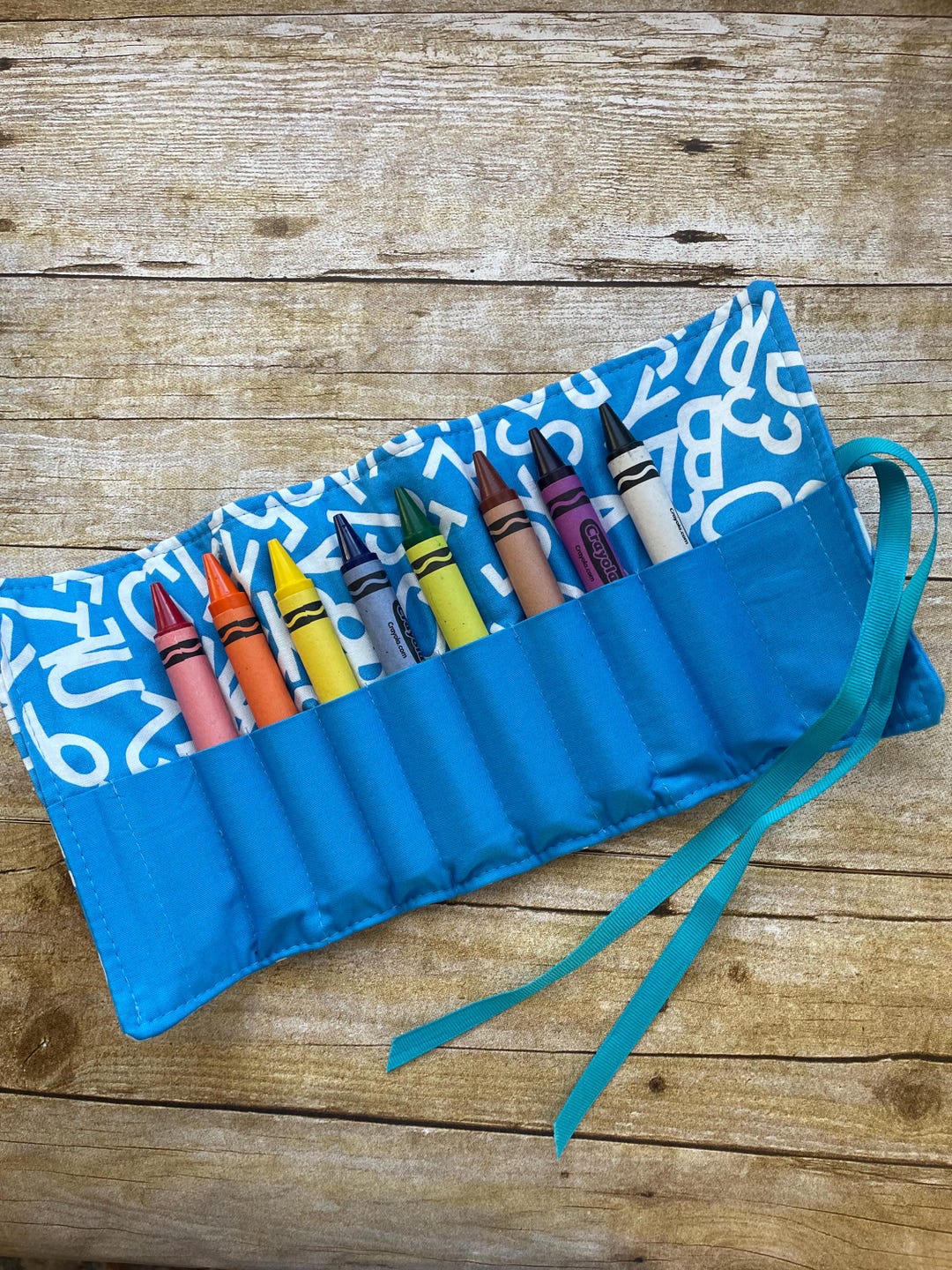 Crayon Roll / Numbers & Letters / Ready to Ship - Etsy