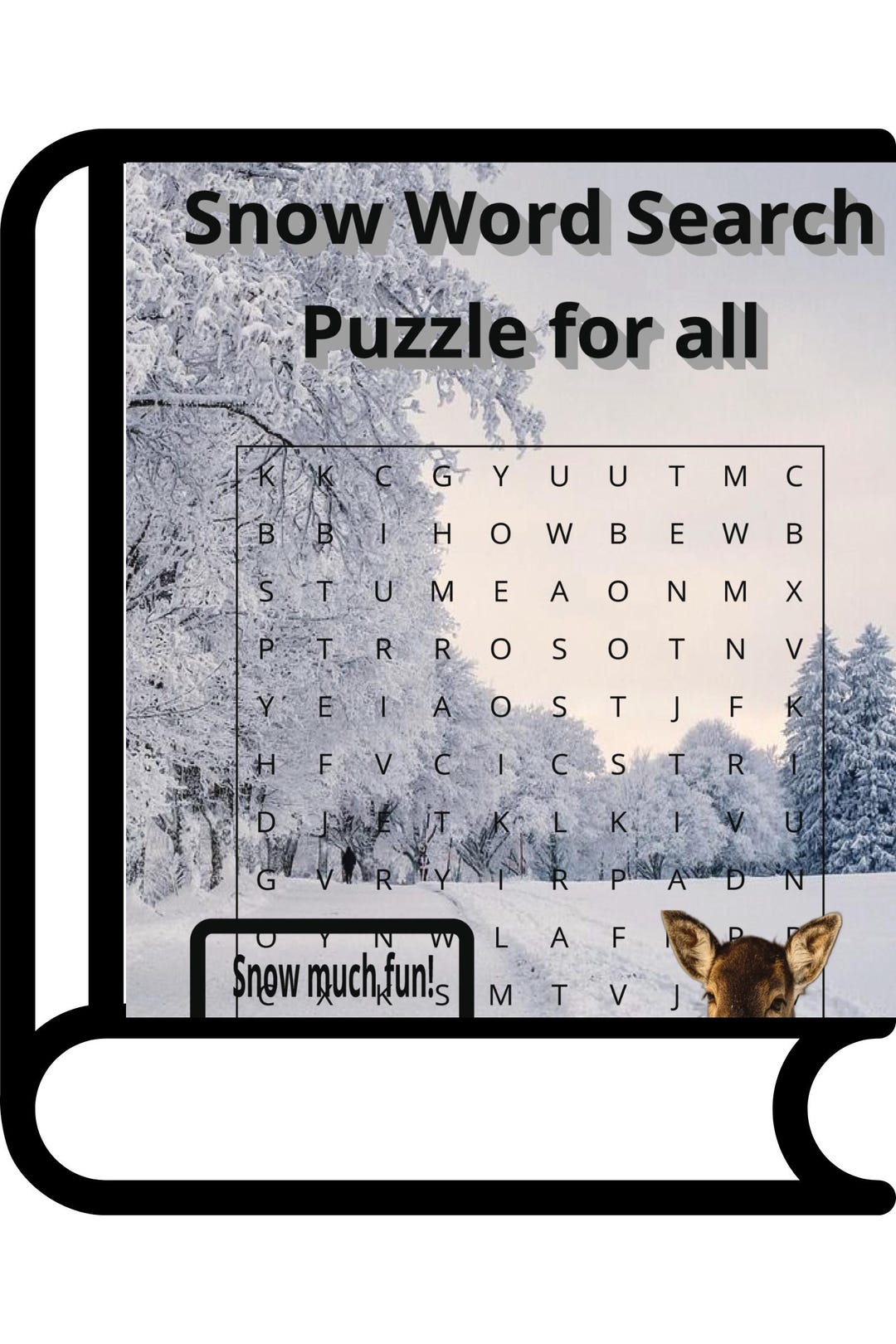 Snow Habitat Word Search Puzzle Book for Kids | Arctic Animals & Winter ...