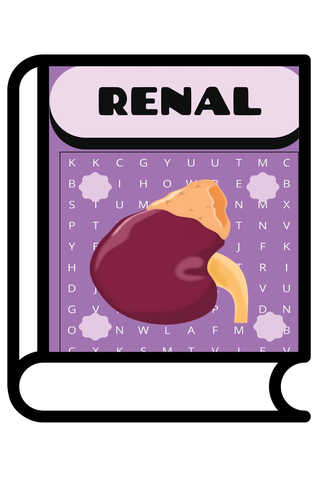Renal System Word Search Book | Urinary Anatomy Puzzle - Etsy