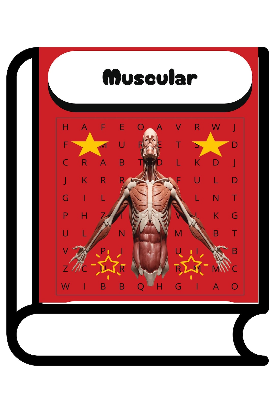 Muscular System Word Search Book | Anatomy Terminology Puzzle - Etsy