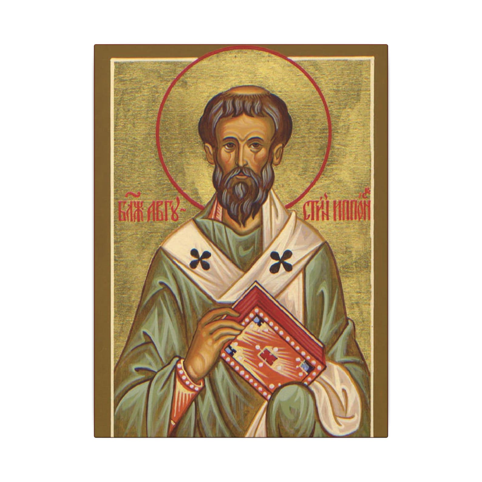 Canvas Art, St Augustine of Hippo, Religious Catholic Icon, Orthodox ...