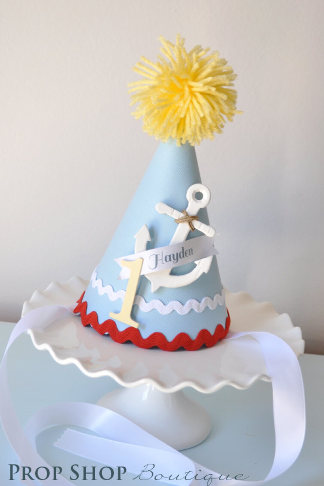 Nautical Anchor Birthday Party Hat, Under the Sea Party Hat - Etsy