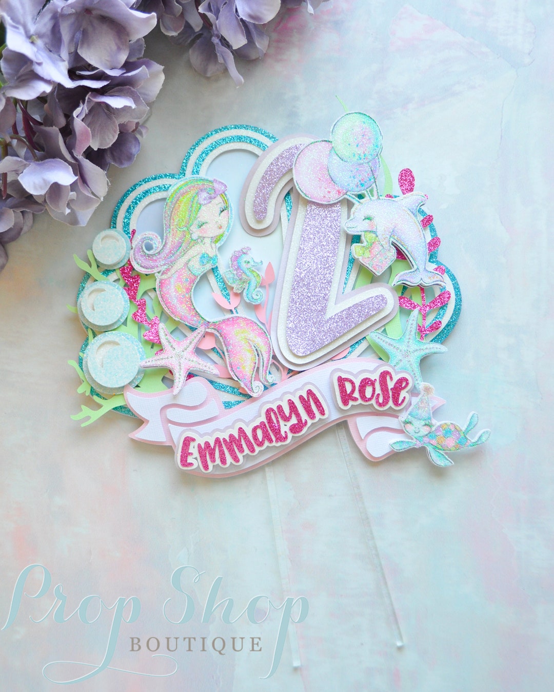 Mermaid Cake Topper, Under the Sea Birthday - Etsy