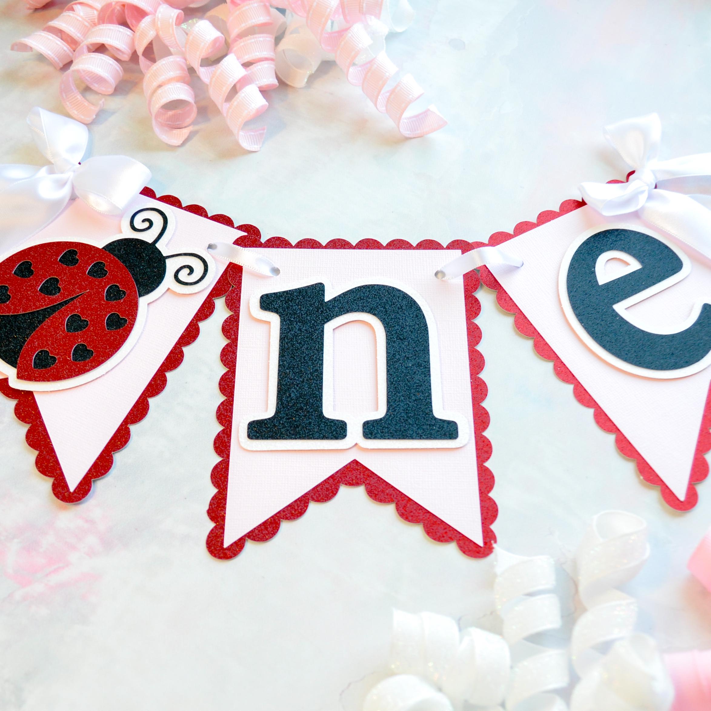 Ladybug High Chair Banner, Ladybug ONE Banner, Ladybug First Birthday ...