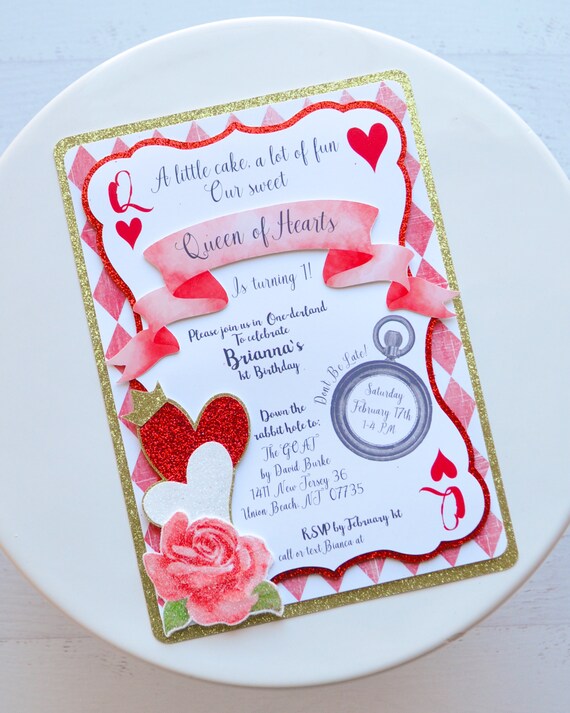 Queen Of Hearts Birthday Invitation Wording Lucky In Love King & Queen