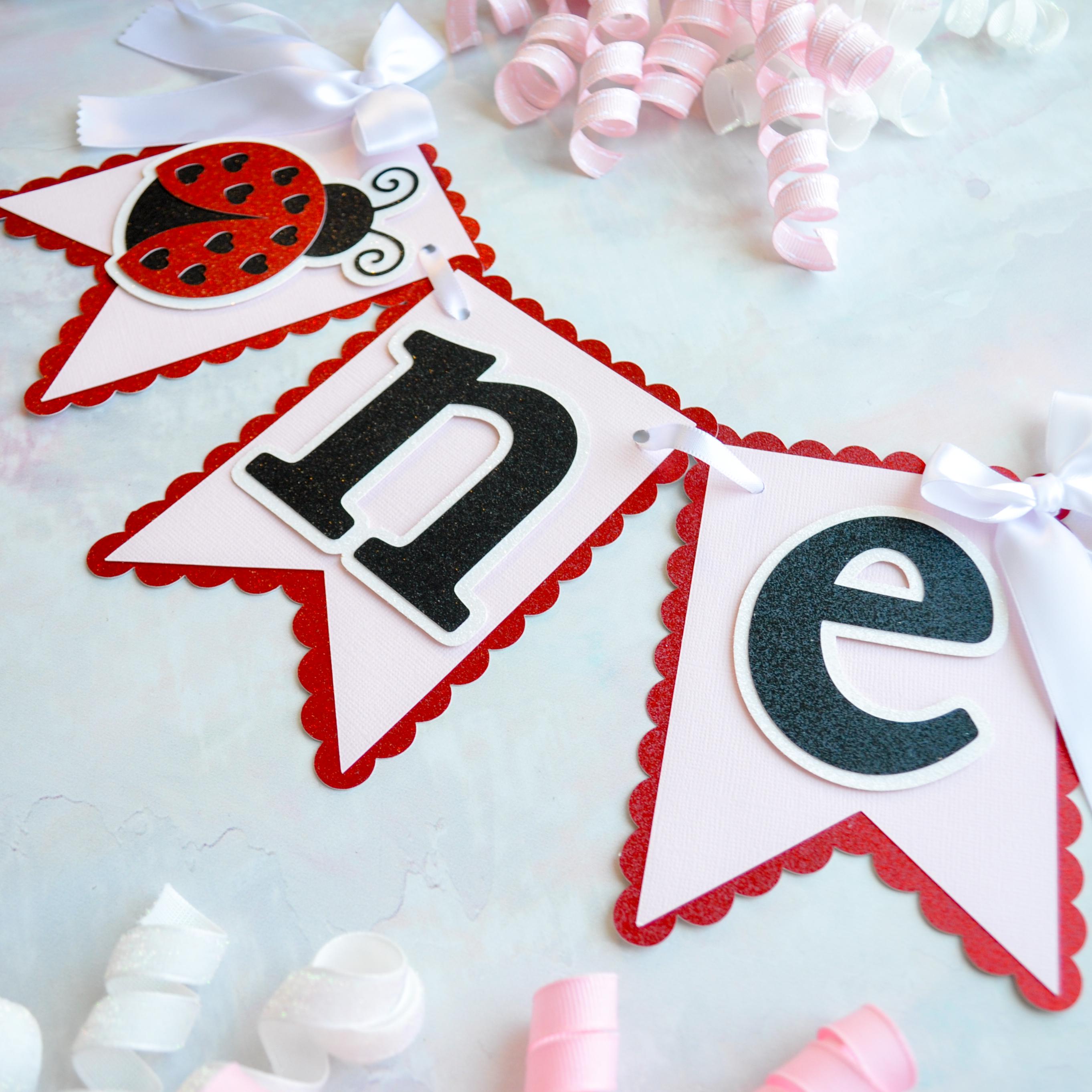 Ladybug High Chair Banner, Ladybug ONE Banner, Ladybug First Birthday ...