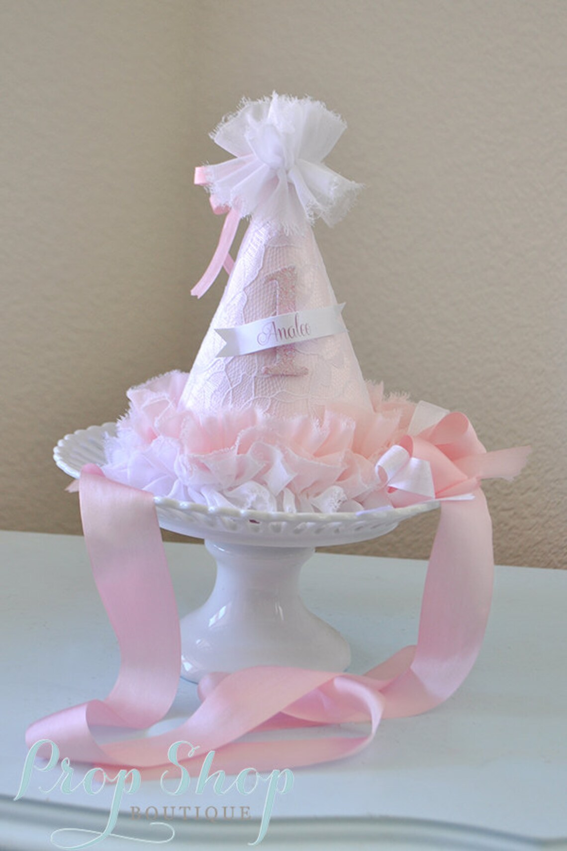 Pretty in Pink Birthday Party Hat Pretty in Pink Cake Smash - Etsy