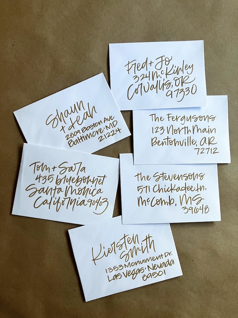 Modern Calligraphy Envelope Addressing - Etsy