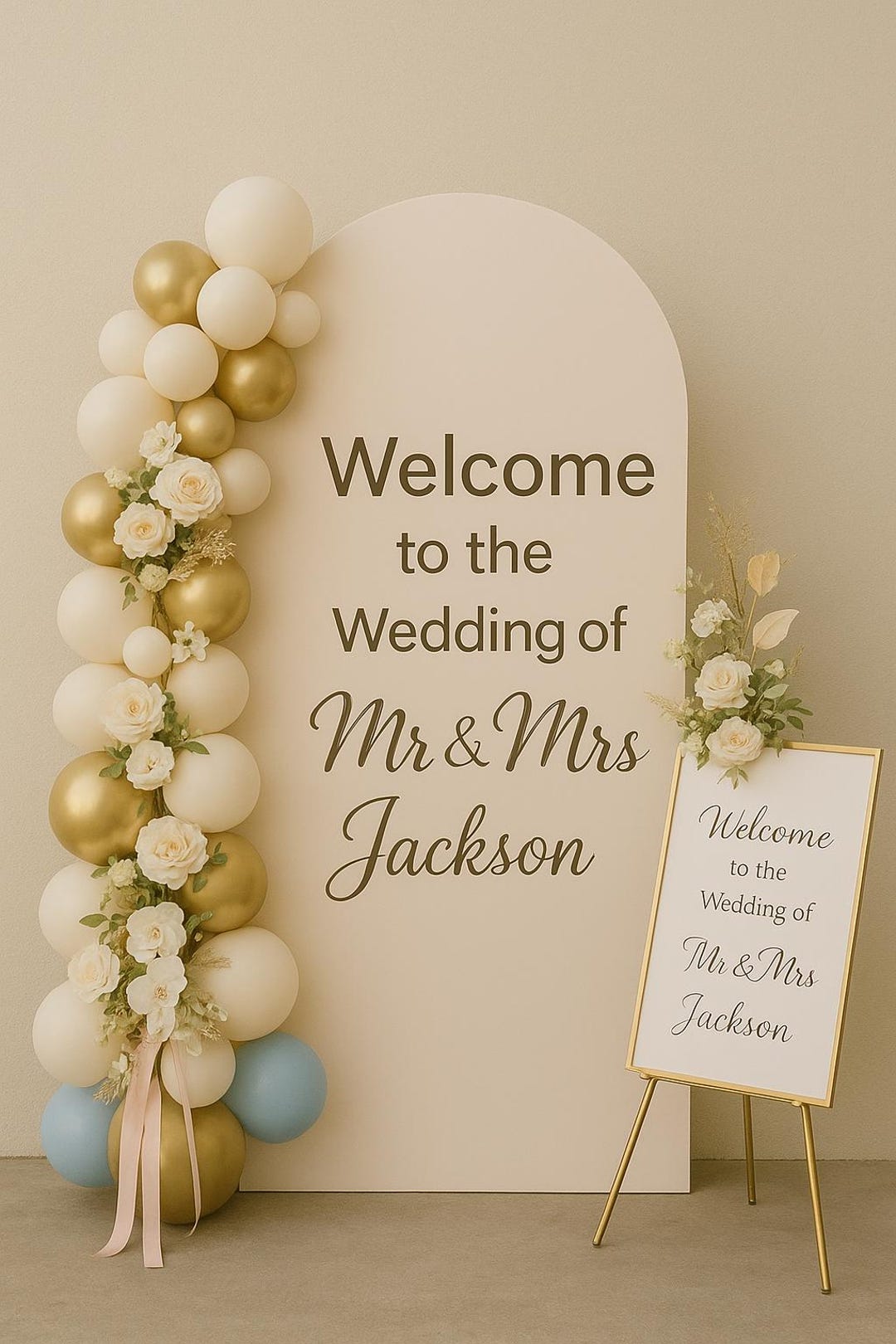 Wooden Arch Backdrop Event Backdrop Personalised Solid Plywood ...