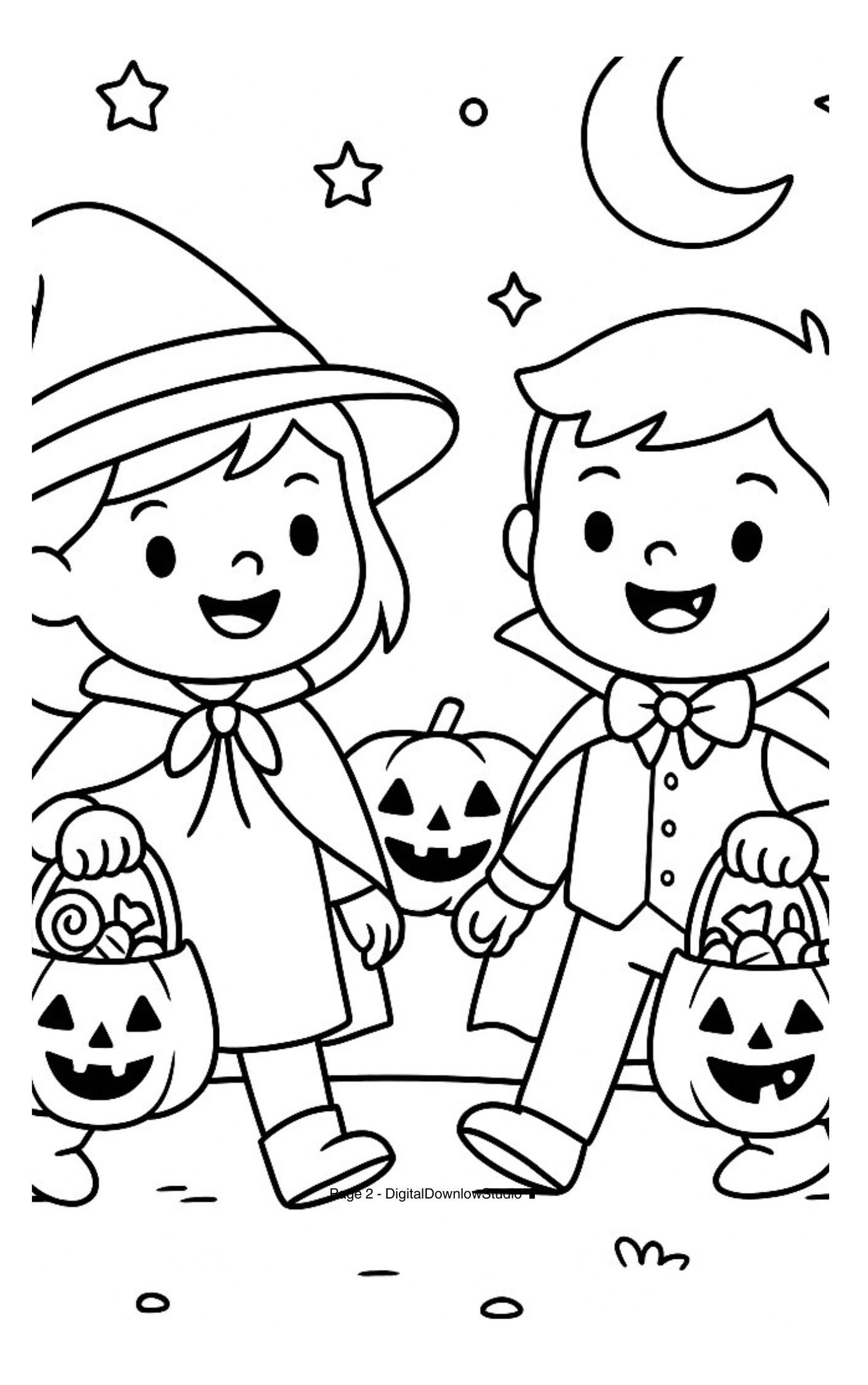 Halloween Coloring Pages - Etsy