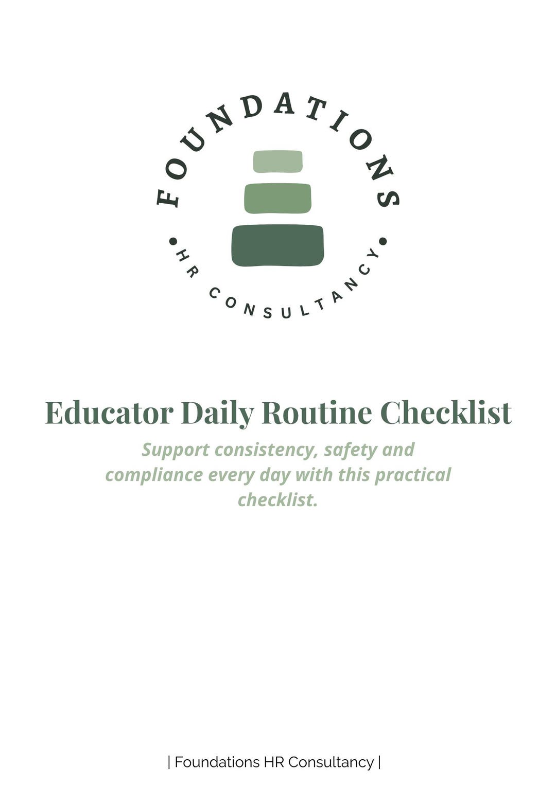 Educator Daily Routine Checklist | Childcare HR Template | Editable ...